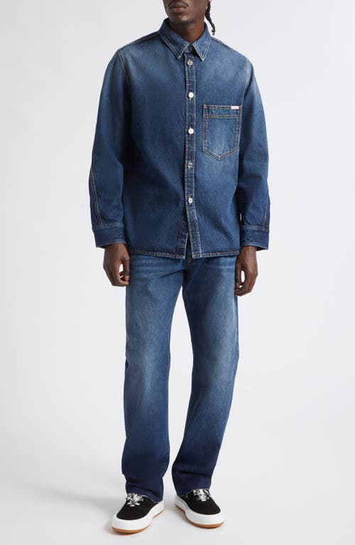 GIVENCHY couture seam denim button-up shirt